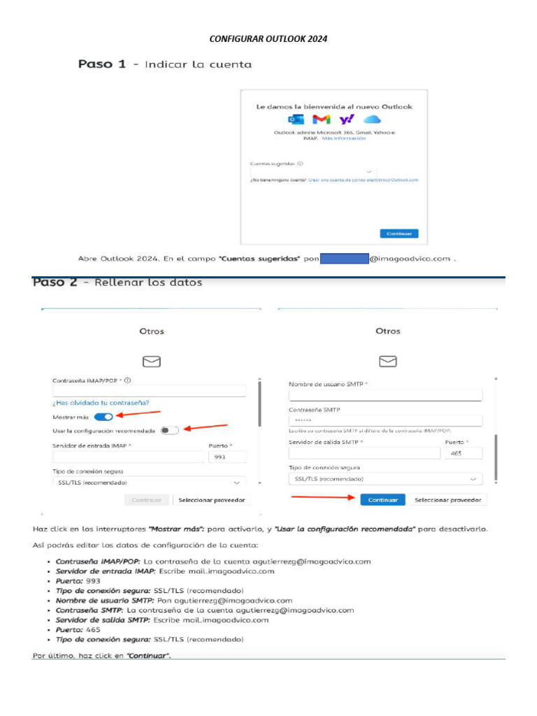 Configurar Outlook 2024 | PDF