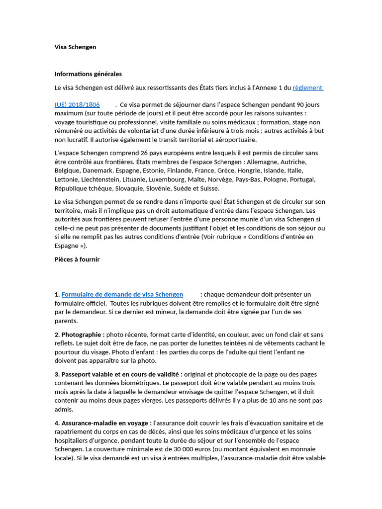 Demande de Visa Schengen: Guide Complet | PDF | Visa (Document)