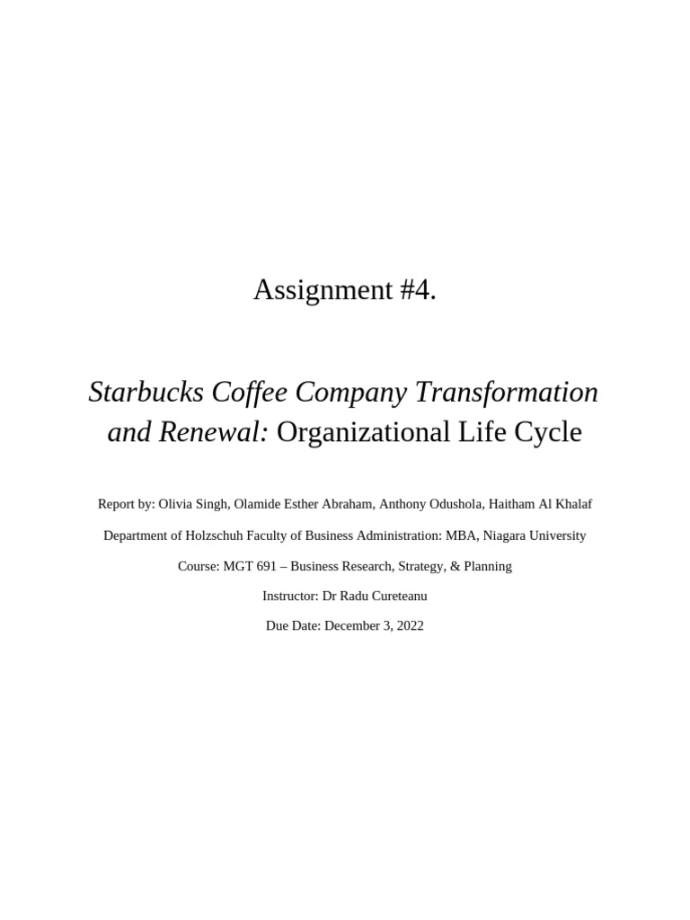 Starbucks: Navigating Its Life Cycle | PDF | Starbucks | Coffee