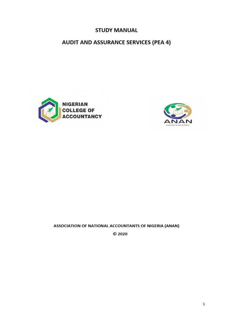 Audit and Assurance Services Manual | PDF | Audit | Corporate Governance
