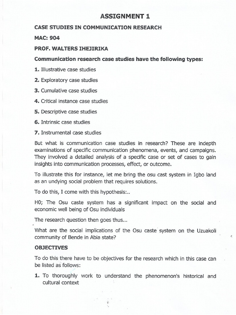 Case Studies in Communication Research | PDF