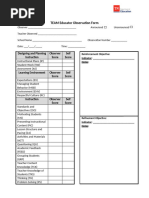 Lesson Observation Form Template 2023 | PDF