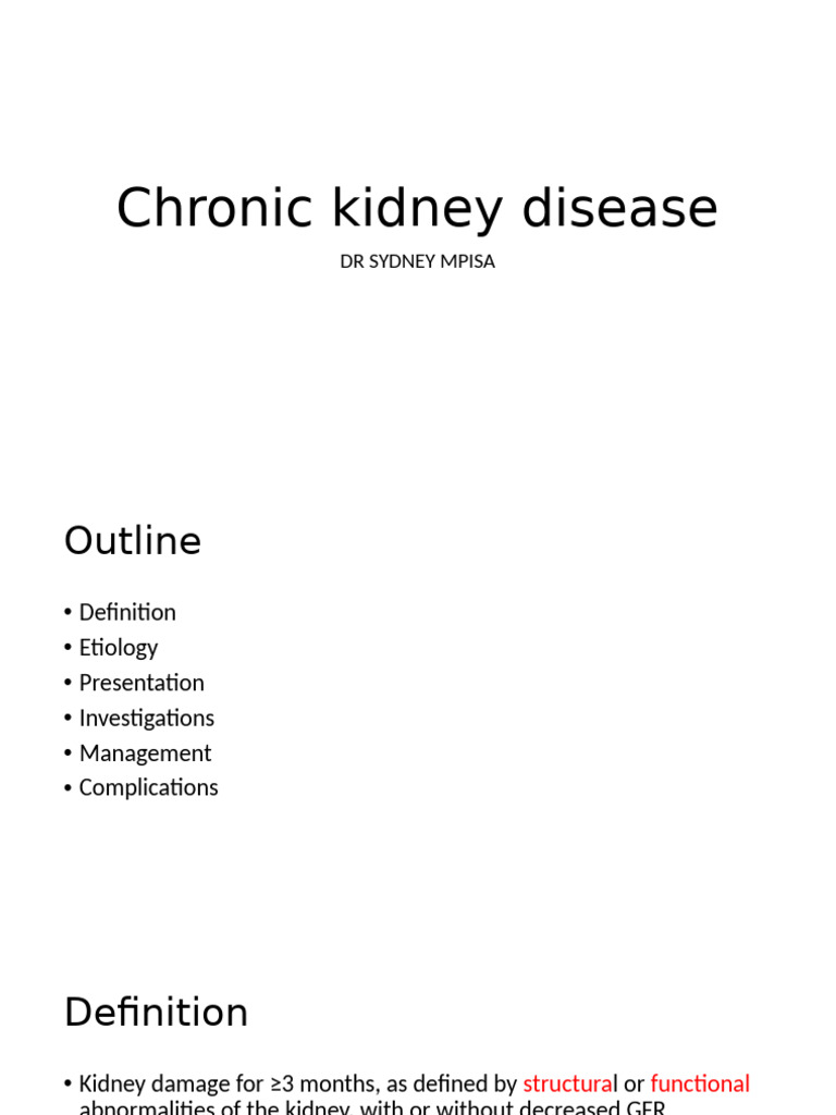 Understanding Chronic Kidney Disease | PDF | Chronic Kidney Disease ...