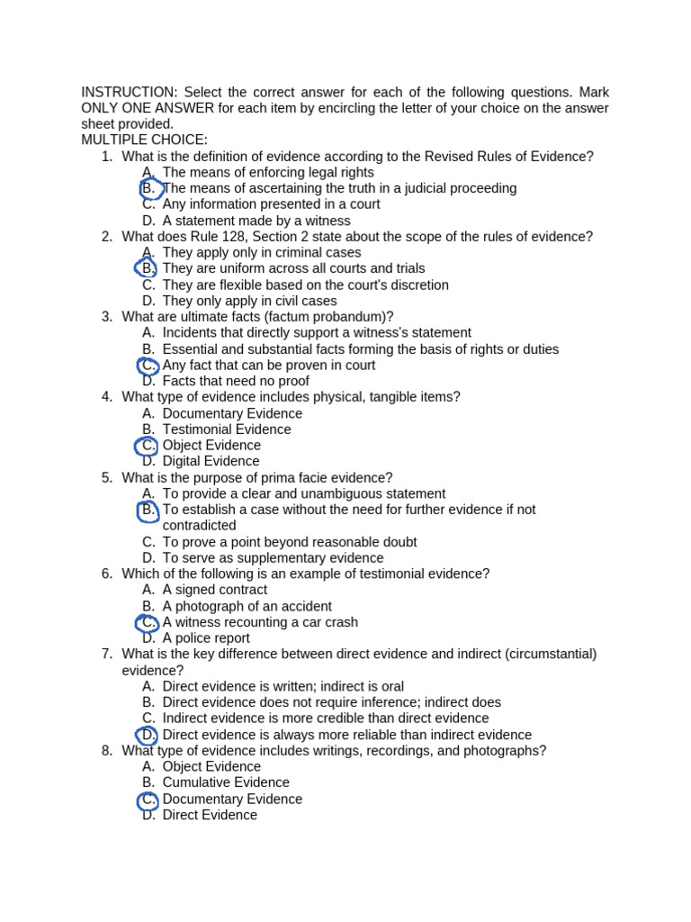 Understanding Evidence in Legal Proceedings | PDF | Evidence (Law ...
