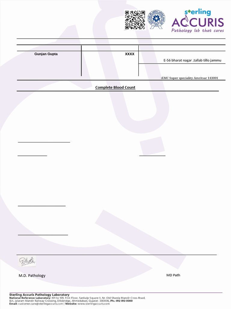 Sterling Accuris Lab Report Summary | PDF | Vitamin D | Medical Specialties