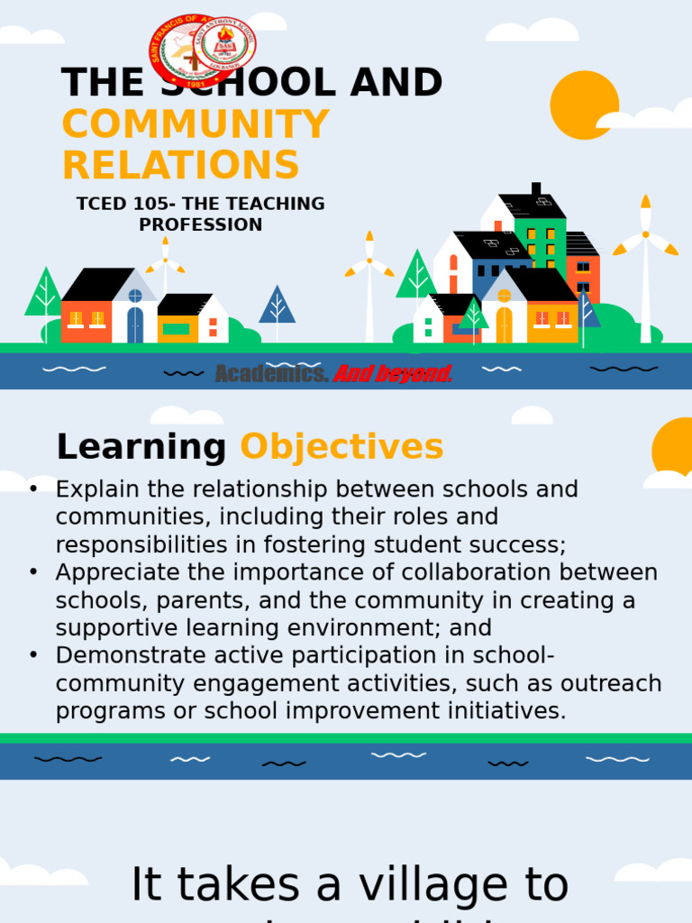 The School and Community Relations | PDF | Teachers | Mentorship
