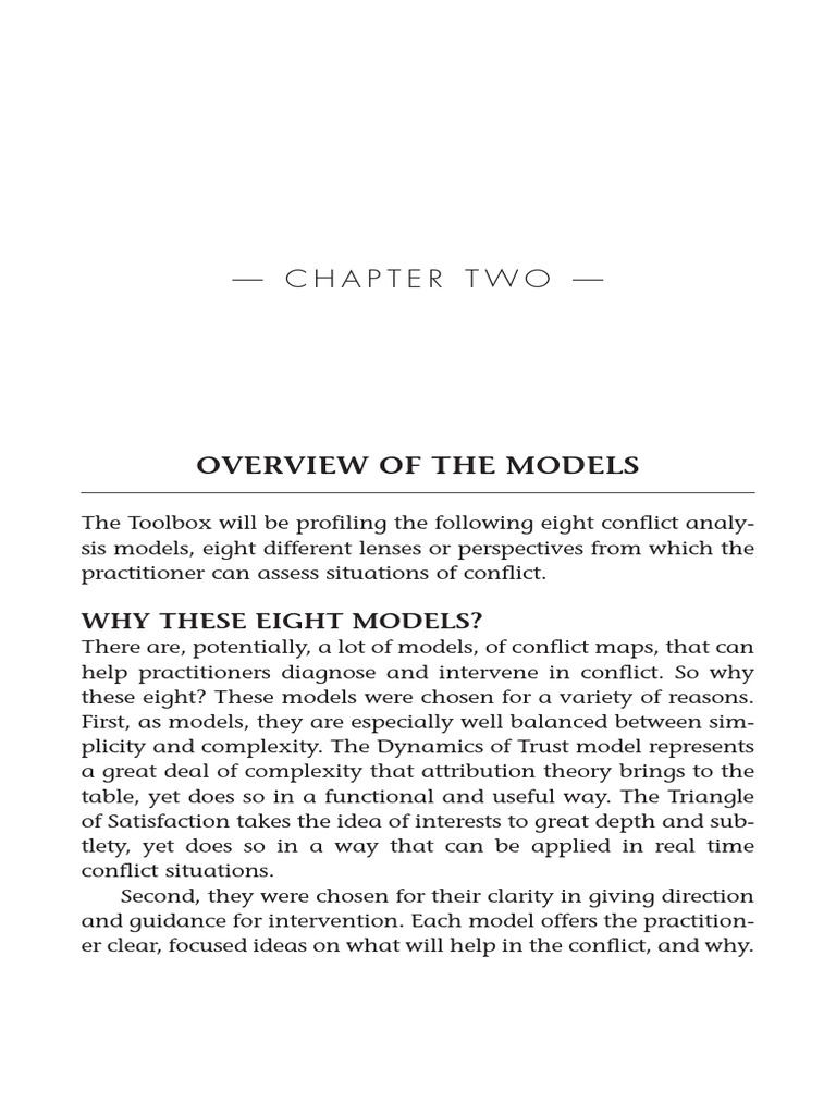 Eight Conflict Analysis Models Explained | PDF | Psychology ...