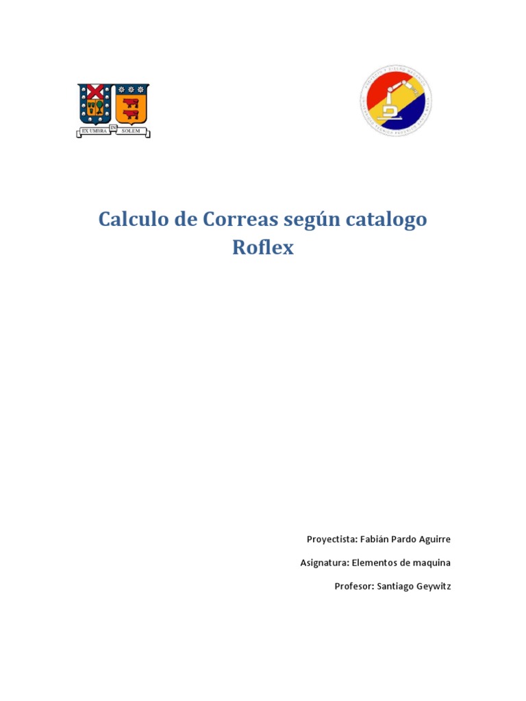 Calculo de Correas Según Catalogo Roflex | PDF