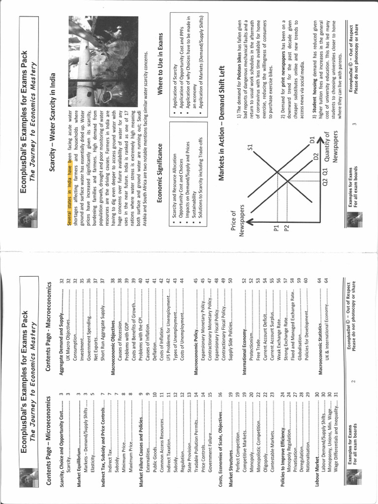 Economics - Real Life Examples 2023-2024 1 | PDF