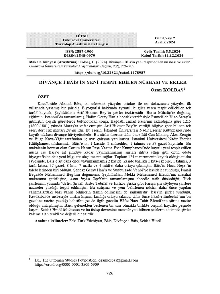 Divance I Baisin Yeni Tespit Edilen Nush | PDF
