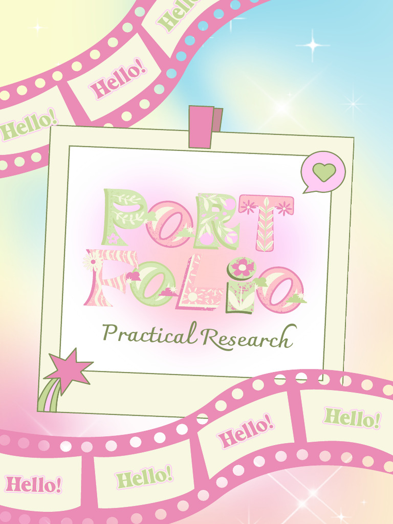 Sage Pink Cute Creative Portfolio Cover Page | PDF