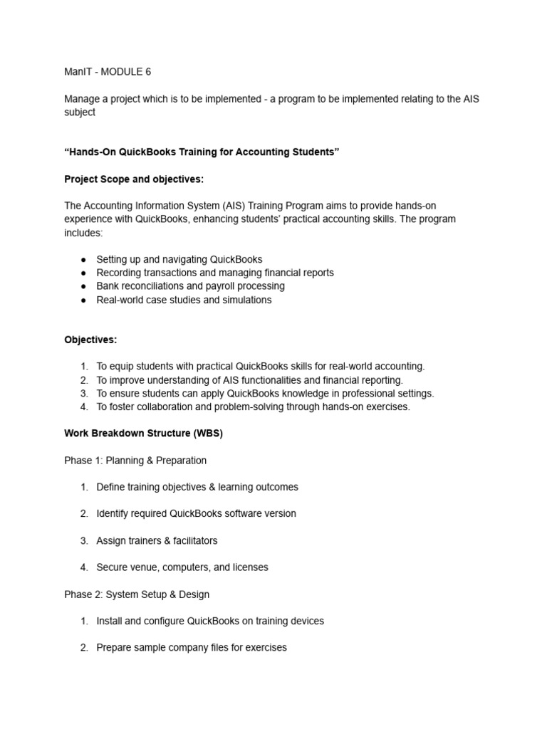 Manit - Module 6 | PDF