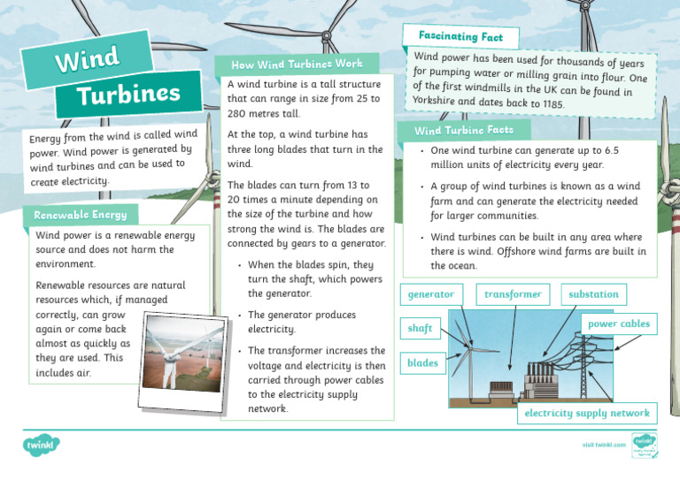 T SC 1685606226 Wind Turbines Fact File - Ver - 2 | PDF | Wind Power ...