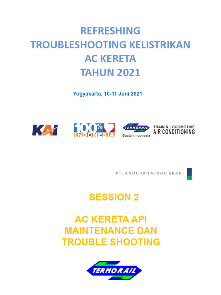 Basic Refrigeration Dan AC Sesi 2 - Ac Kereta-Maintenance-Troubleshoot | PDF