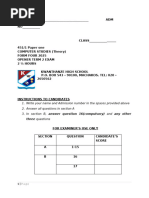 Form 3 - Computer Studies - Question Pape | PDF | Decimal | Microsoft Word