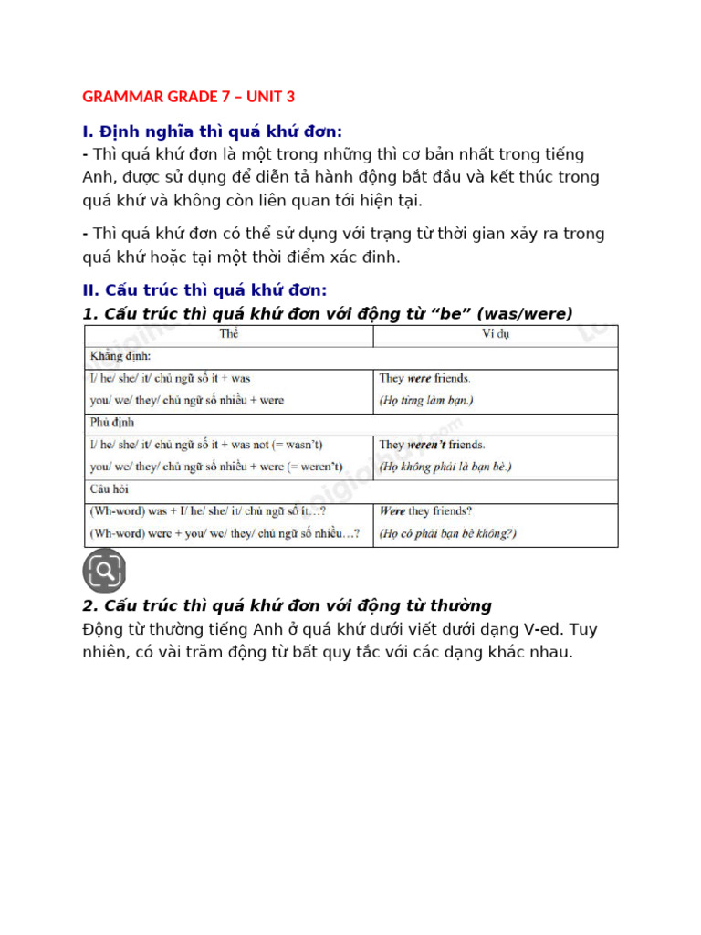 Grammar Grade 7 | PDF