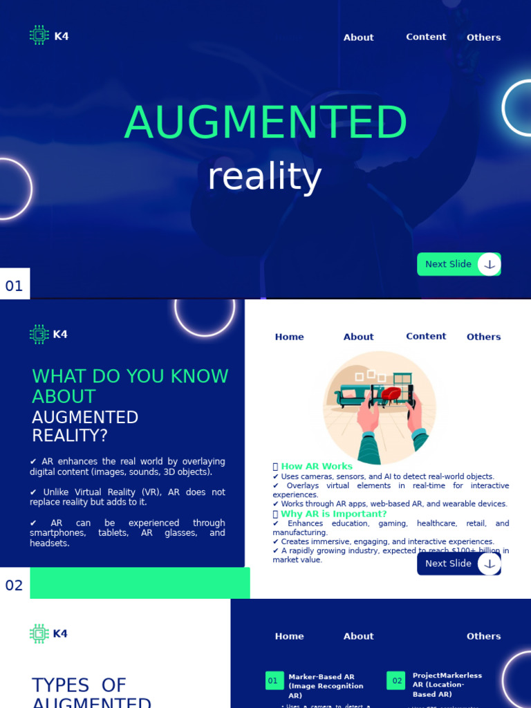 Augmented reality PPT | PDF | Augmented Reality | Virtual Reality