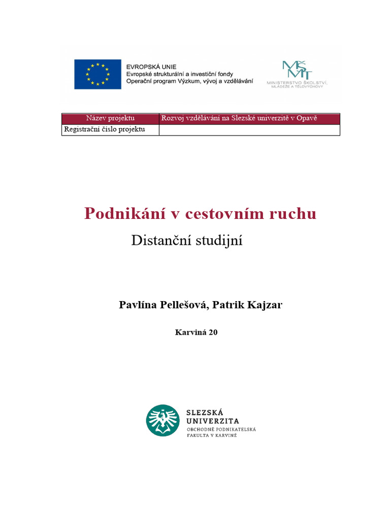 Podnikani V Cestovnim Ruchu-Opora | PDF