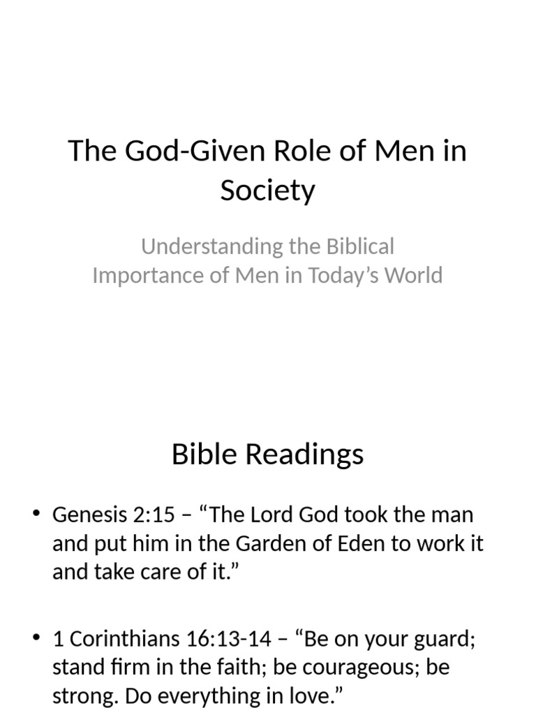God-Given_Role_of_Men_Sermon | PDF