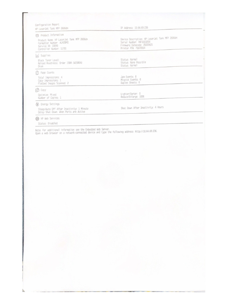 Configuration Report | PDF