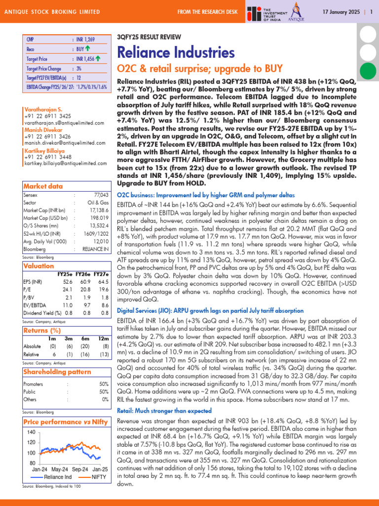 2025-01-17-RELI - Ns-Antique Stockbroking-3QFY25 Result Review Reliance ...