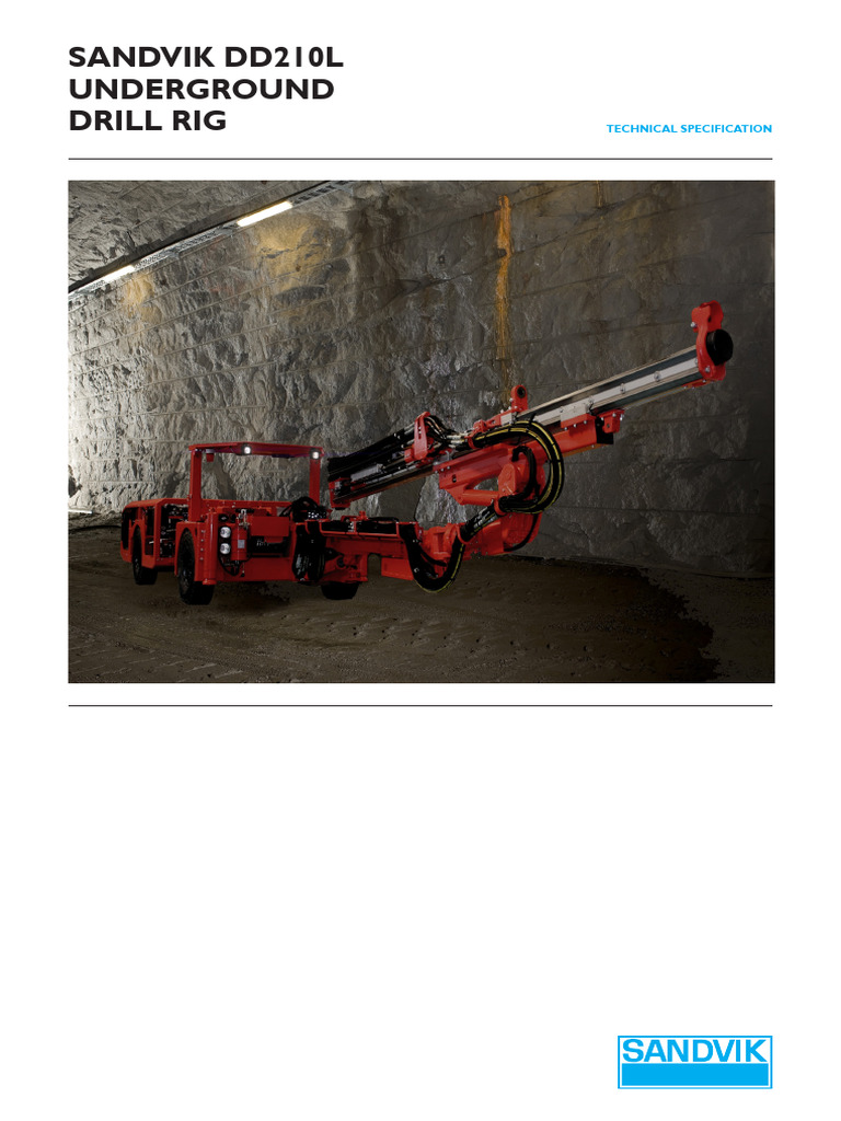 Sandvik DD210L Drill Rig Specifications | PDF | Drill | Drilling