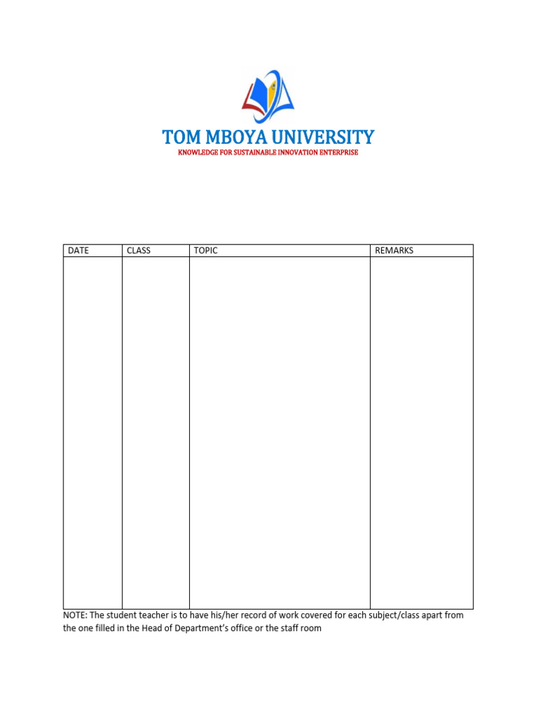 Record of Work Covered Format | PDF