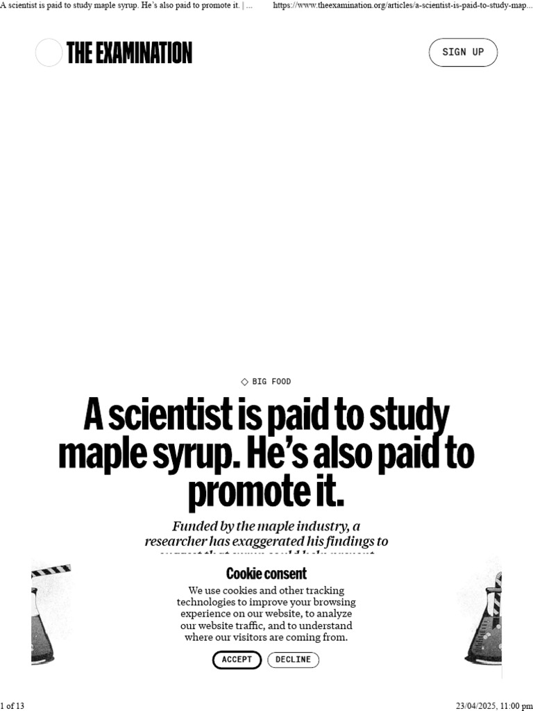 A Scientist Is Paid To Study Maple Syrup. He's Also Paid To Promote It ...