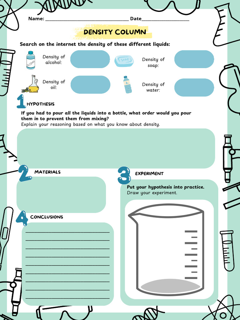Density Column Experiment Guide | PDF