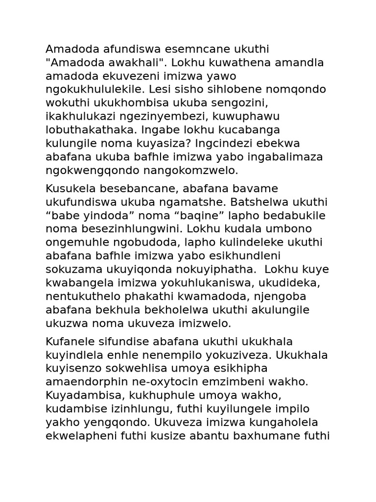 Amadoda Afundiswa | PDF
