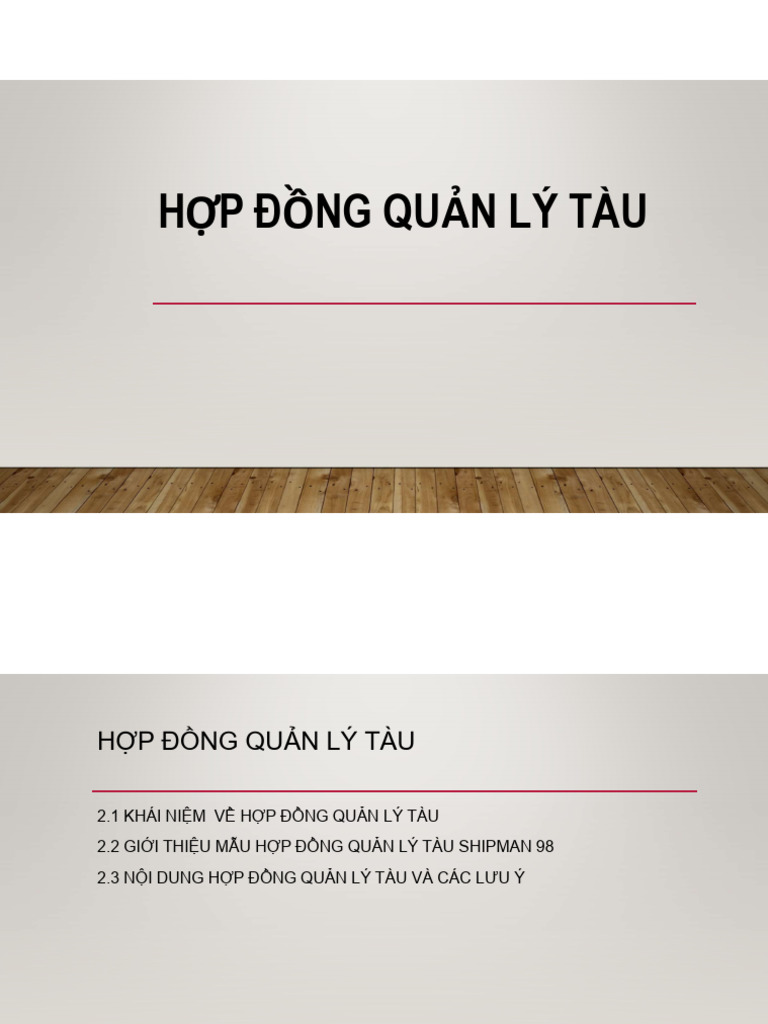Hợp đồng Quản lý tàu Shipman 98 | PDF