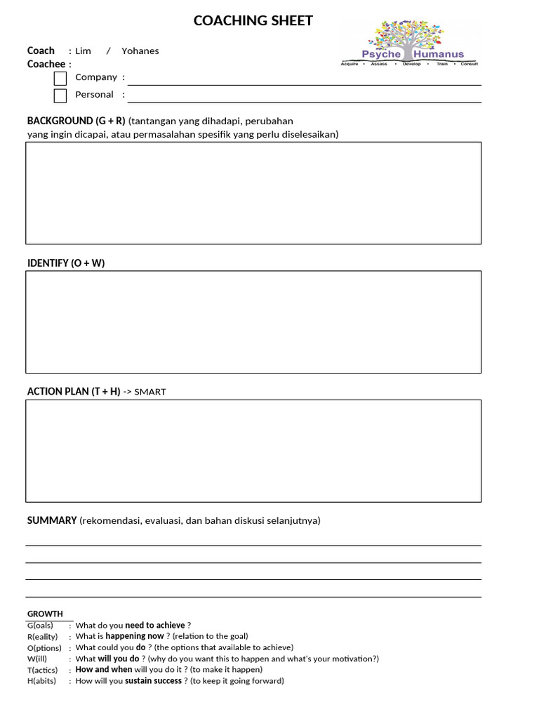 Coaching Sheet | PDF