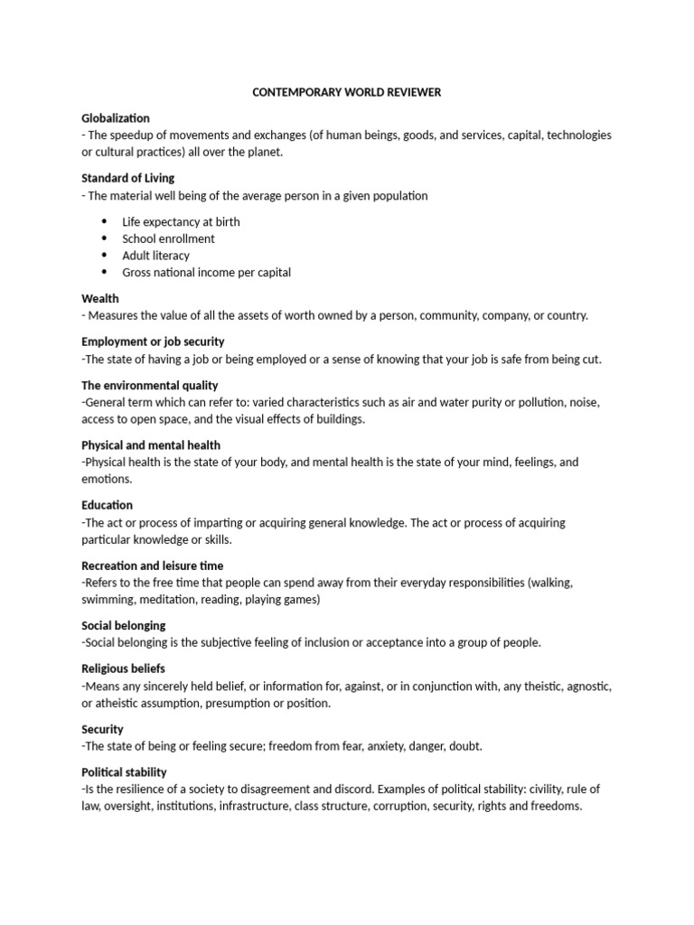 Contemporary World Reviewer | PDF | Social Psychology