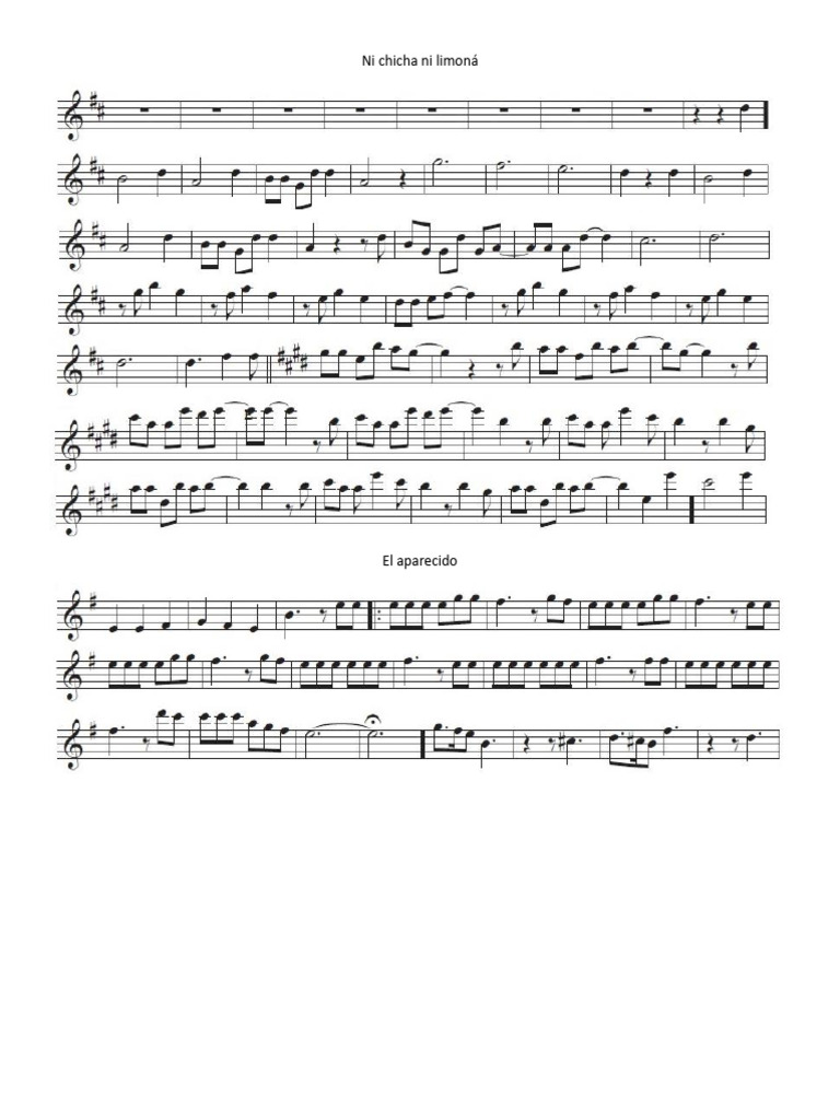 Ni Chicha Ni Limoná - El Aprecido | PDF