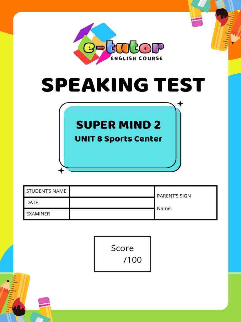 Speaking Test SM2 Unit 8 | PDF