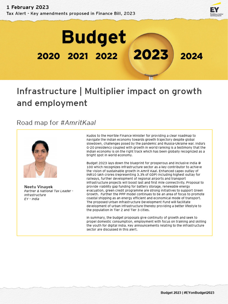 Budget 2023: Infrastructure Growth Insights | PDF | Infrastructure | Taxes