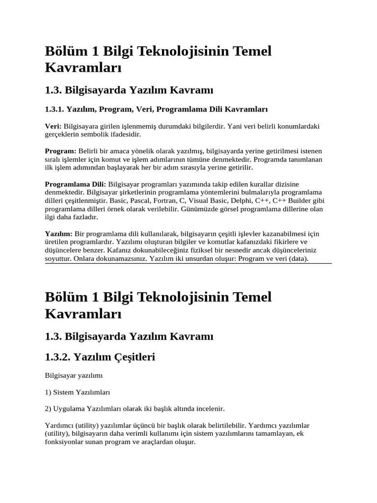 Bilgisayarda Yaz L M Kavram | PDF