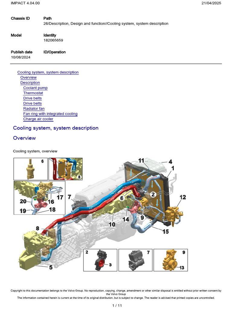 Cooling System, System Description | PDF | Belt (Mechanical) | Rotating Machines
