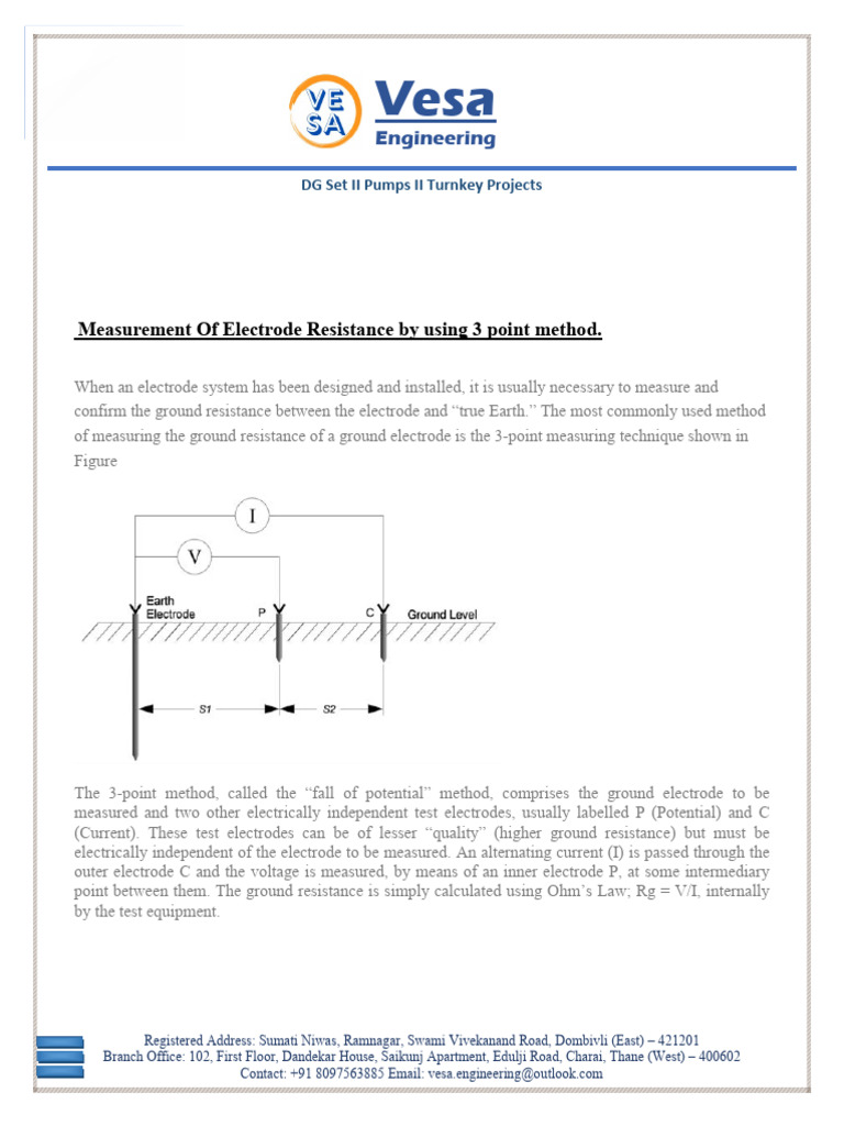 VE Measurement of Electrode Resistance by Using 3 Point Method. | PDF ...