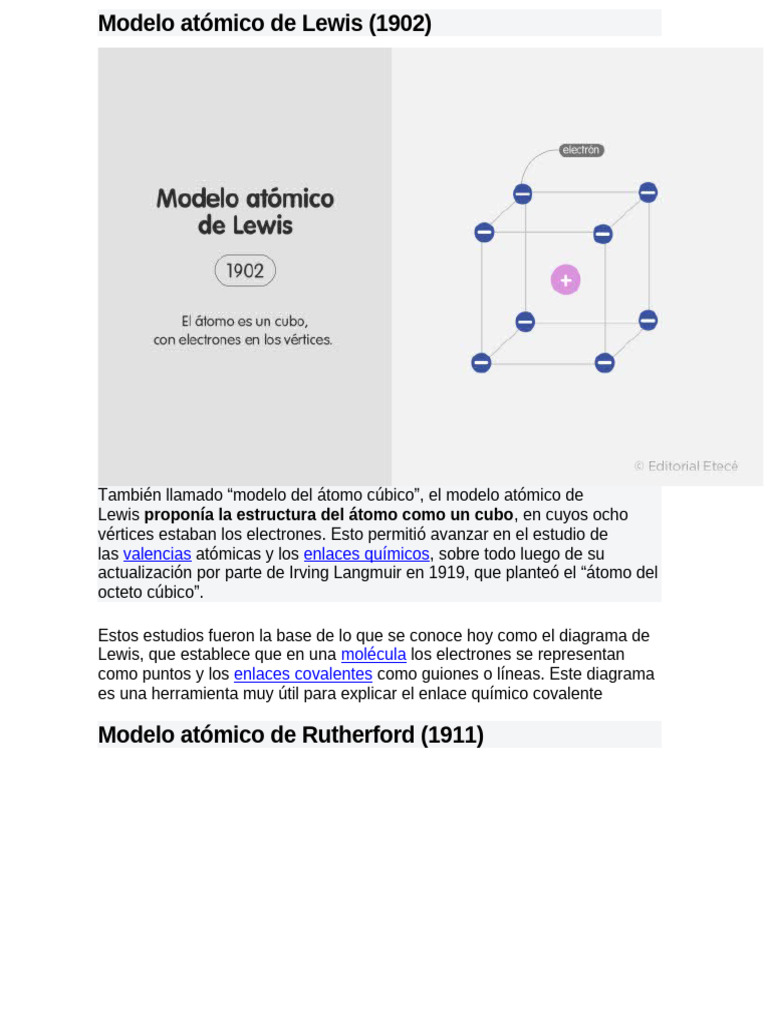 Modelo Atómico de Lewis | PDF