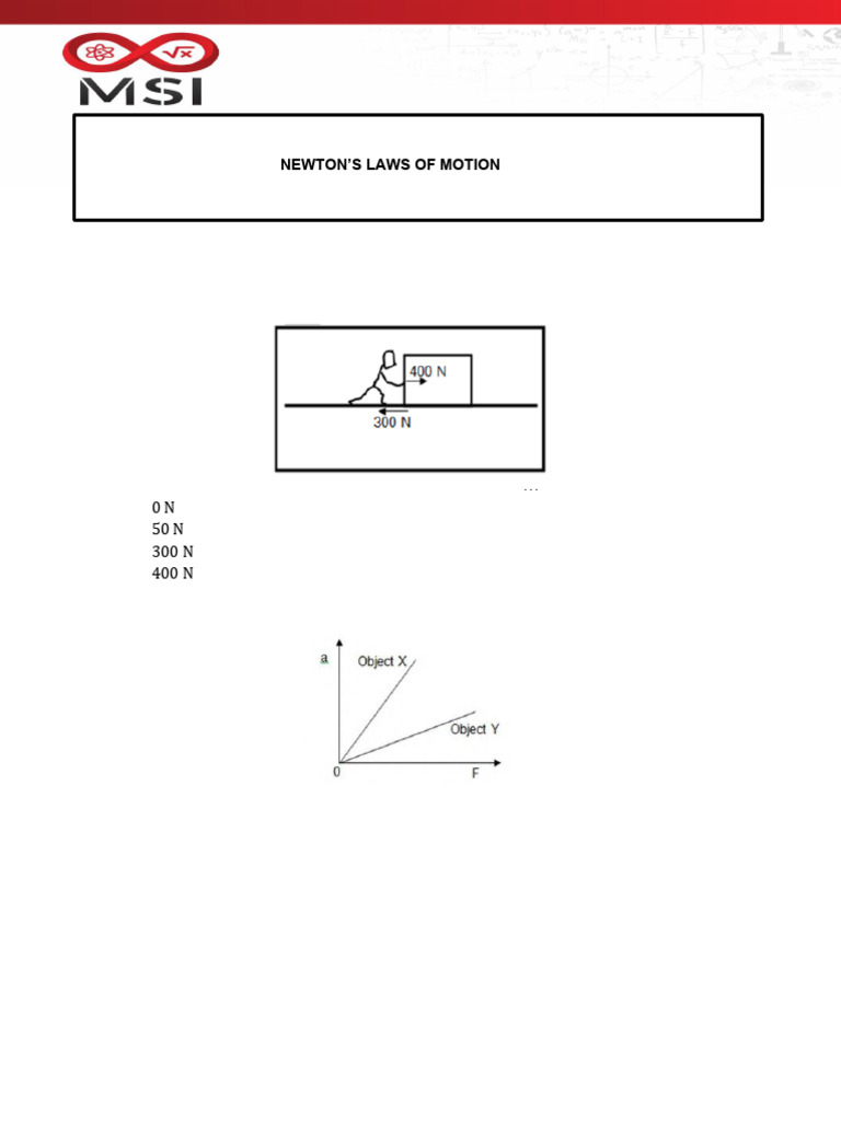 Newtons Laws Test 3 Grade 11 | PDF | Force | Newton's Laws Of Motion