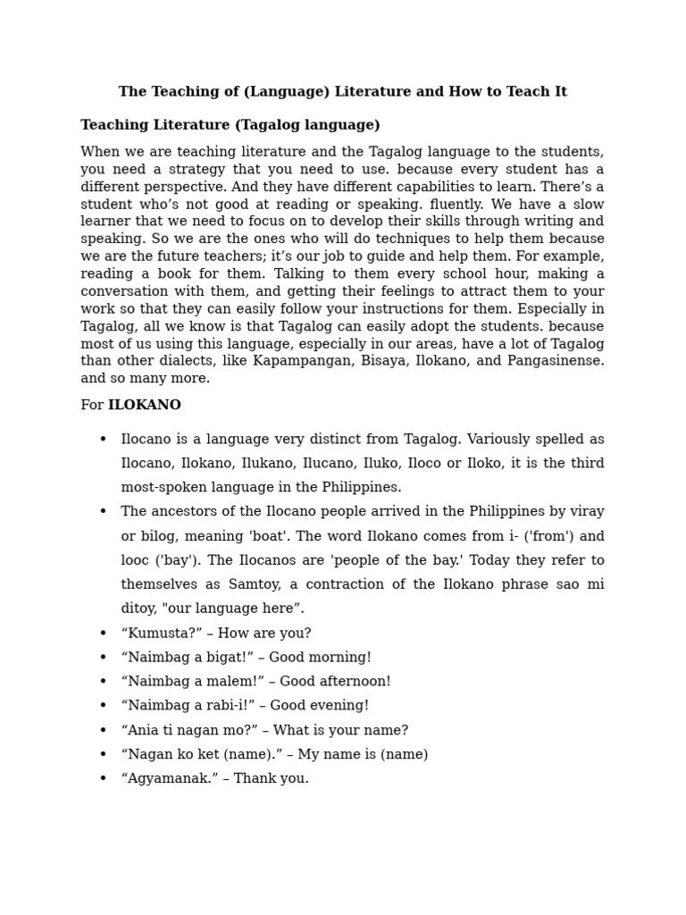 The Teaching of Language 2 | PDF | Languages | Foreign Language Studies