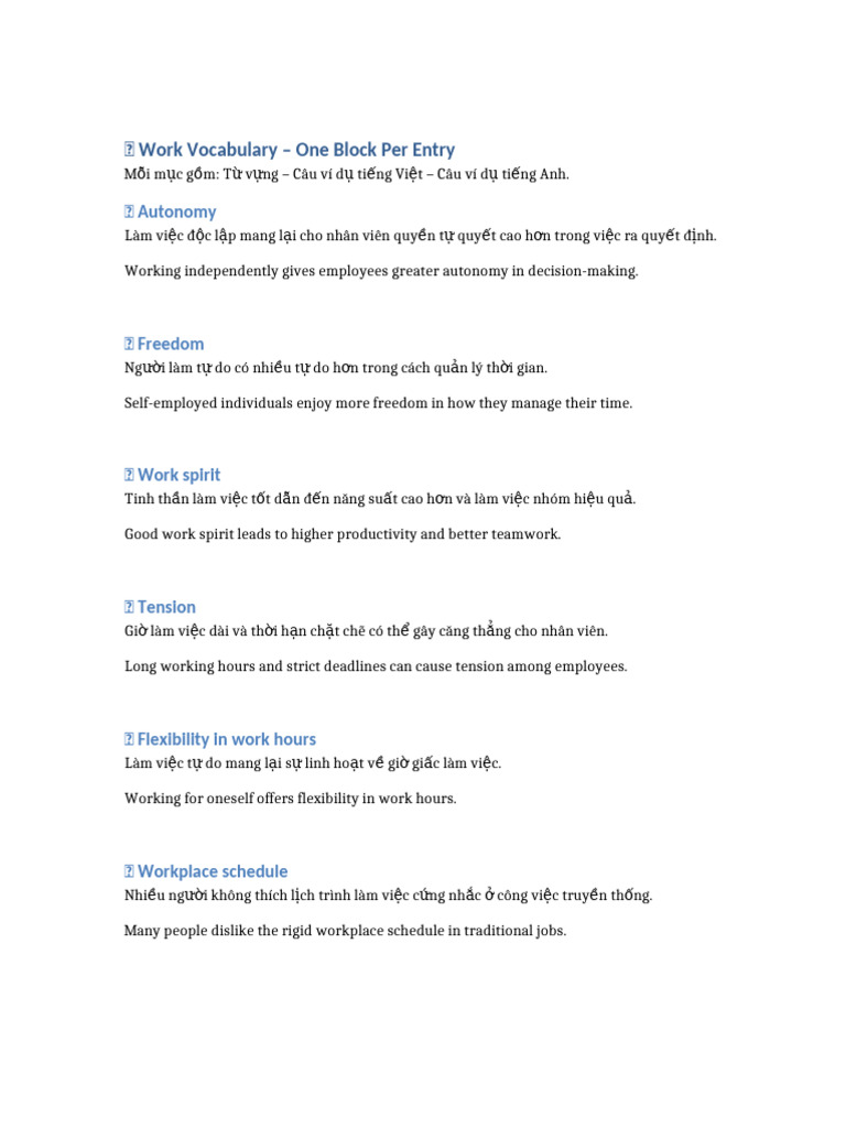 Work_Vocab_Blocks_VI_EN | PDF