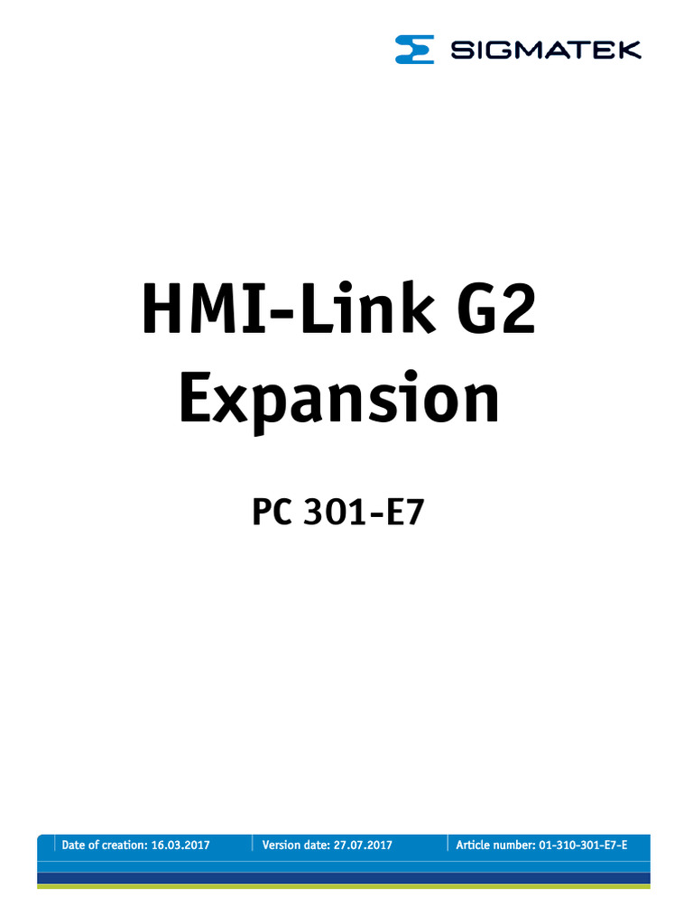 HMI Link G2 Erweiterung PC 301 E7 Eng | PDF | Electrical Components | Electrical Engineering
