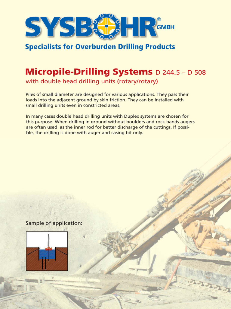 Micropile Drilling Systems | PDF | Screw | Deep Foundation