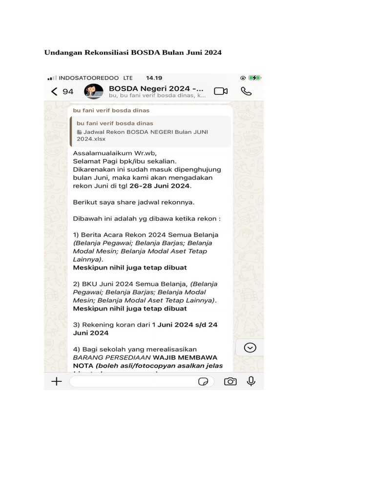 1. UNDANGAN REKON BOSDA 2024 | PDF