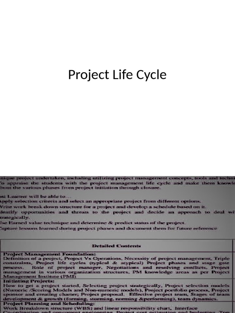 Module 1 - Project Life Cycle | PDF | Project Management | Office Of ...