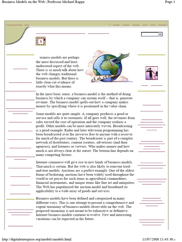 Business Models on the Web _ Professor Michael Rappa | PDF ...