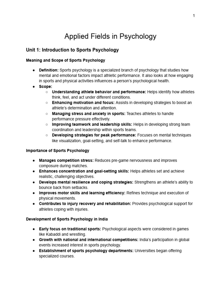 Applied Fields in Psychology (1) | PDF | Anxiety | Motivational
