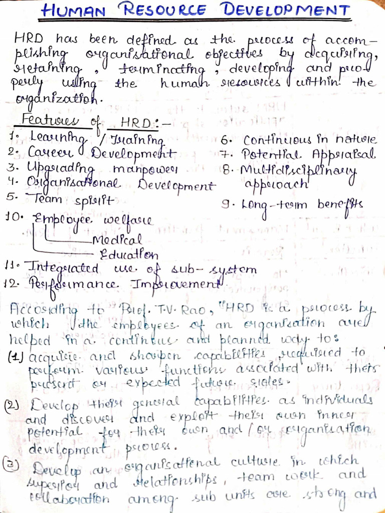 Human Resource Development Unit-1 Unit-2 Unit-3 | PDF